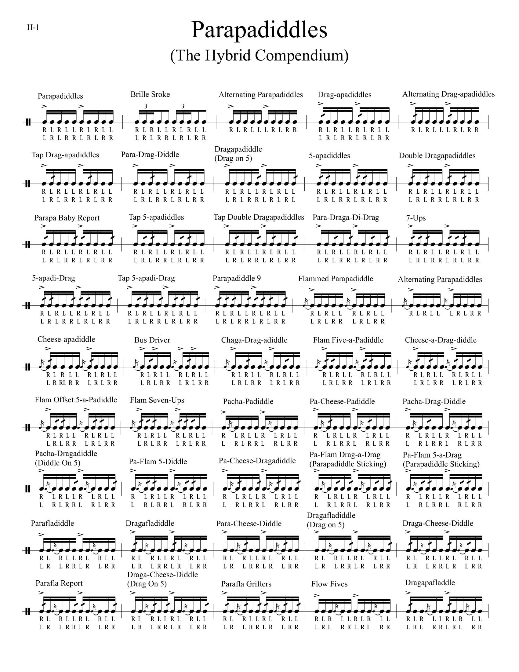 The Hybrid Compendium - 3800 Advanced Rudiments (Printed Copy ...
